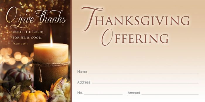 Thanksgiving Offering Envelope – Tally's