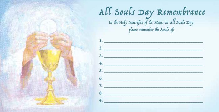 All Souls Offering Envelope – Tally's