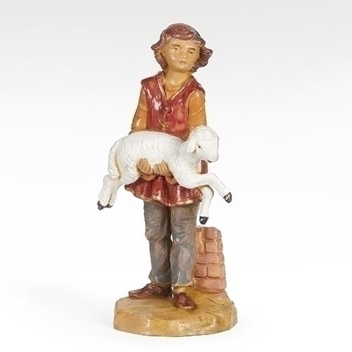 5" Scale Ari, Young Shepherd With Sheep Nativity Figure – Tally's