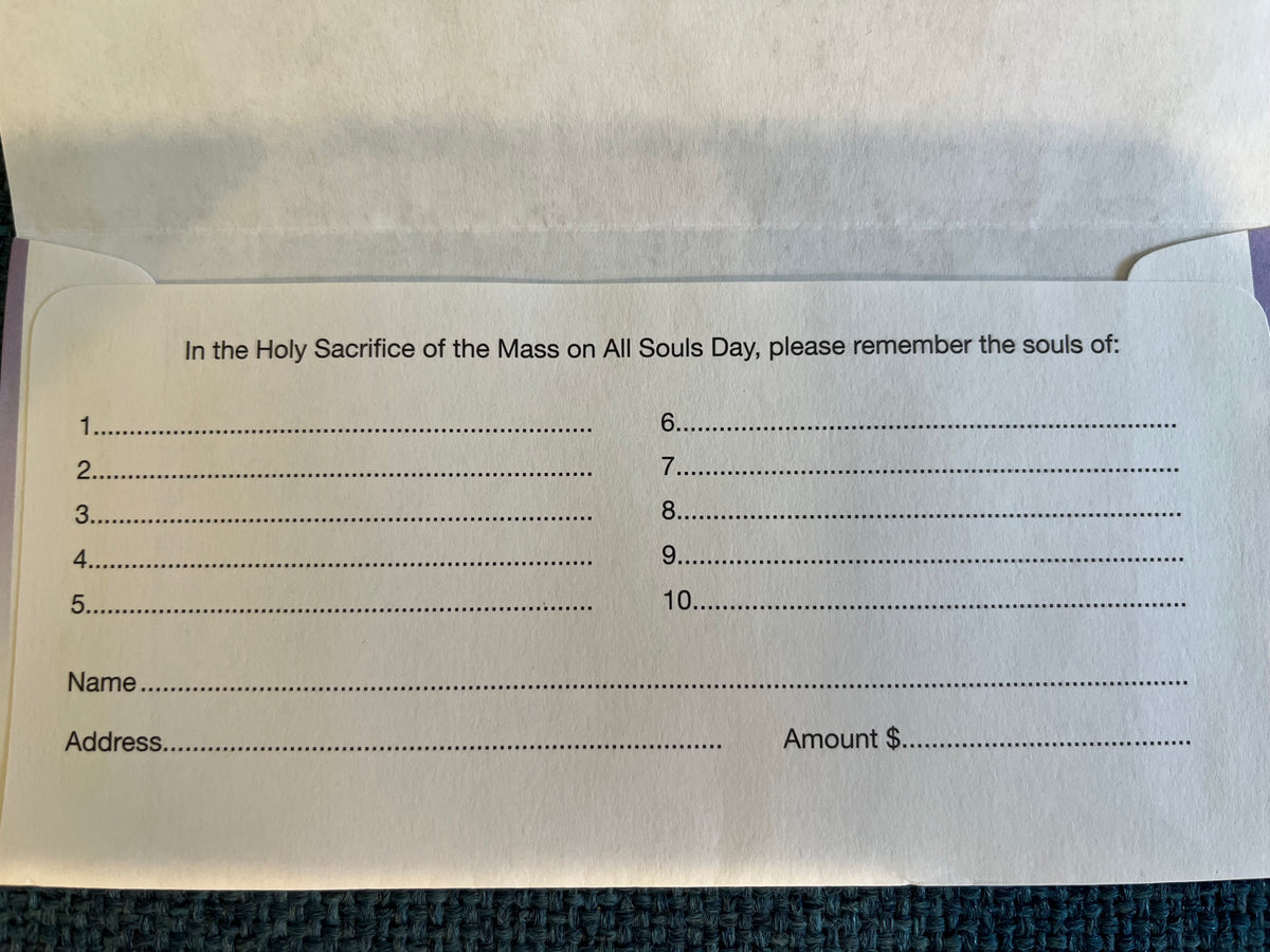 All Souls Day Offering Envelope – Tally's